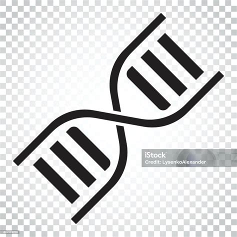 Vetores De Ícone De Vetor Do Dna Ilustração Plana Da Molécula Medicina