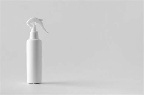 Mockup Botol Sprayer Pemicu Kosmetik Putih Foto Stok Unduh Gambar