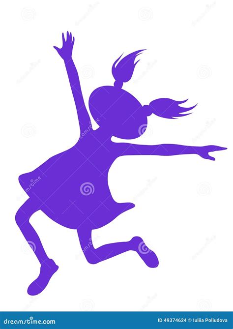 Muchacha De La Historieta De La Silueta Stock De Ilustración