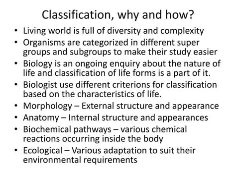 Heirarchy Of Life Forms And Classification Pptx