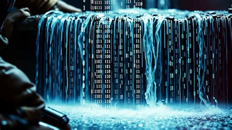 Streams Of Binary Code Cascading Like A Waterfall Signifying The Underlying Data That Drives