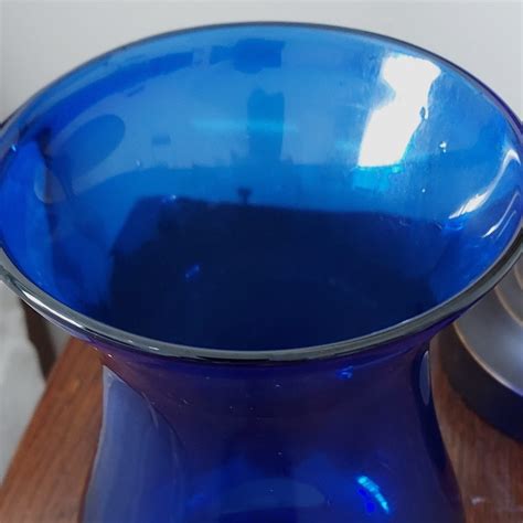 Cobalt Glass Vase Etsy
