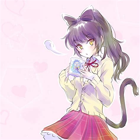 Safebooru 1girl Alternate Costume Black Hair Blake Belladonna Bow Cat