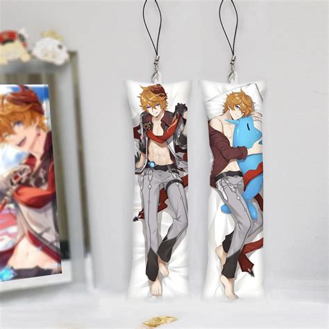 Arataki Itto Key Chain Game Mini Dakimakura Pendant Genshin Impact Cute