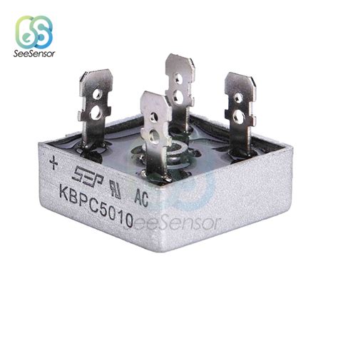 2pcs Lot Kbpc5010 Single Phases Diode Bridge Rectifier 50a 1000v Kbpc 5010 Power Rectifier Diode