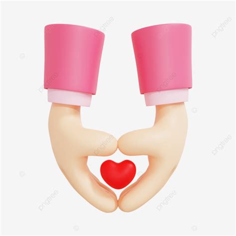 3dc4d Three Dimensional Heart Gesture 3d C4d Stereoscopic Png