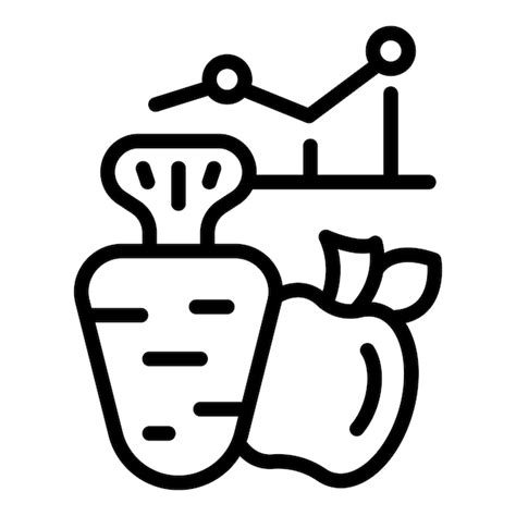 Icono De Crisis De Hambruna Contorno Vector De Angustia Alimentaria