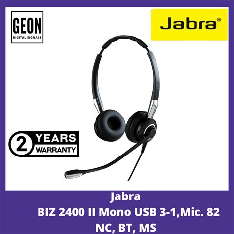 Jabra Biz Ii Mono Usb Mic Nc Bt Ms Geon Asia