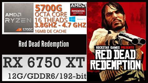Red Dead Redemption Teste Em Português Pt Br Ryzen 5700g Rx 6750 Xt