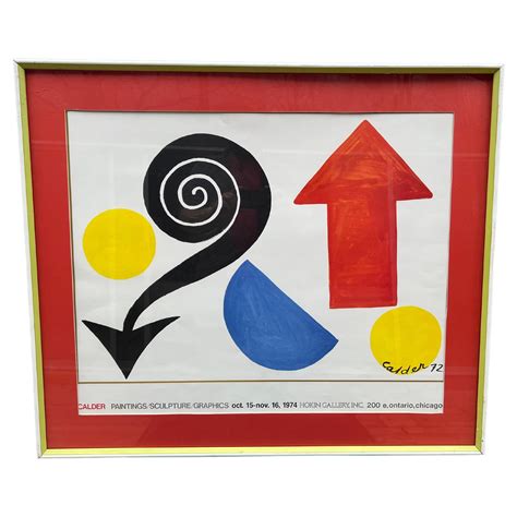 1974 Alexander Calder Paintings Sculpture Graphics Exhibition