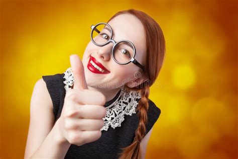 Nerd Redhead Girl Stock Image Image Of Bokeh School 41178563