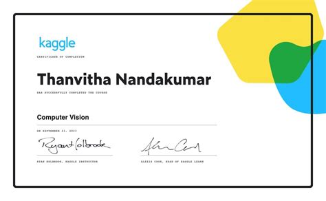 Thanvitha N On Linkedin Kaggle Deeplearning Coursecompletion Computervision