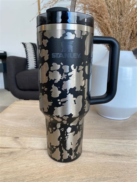 Cow Print Engraved Stanley Adventure Quencher 40oz Tumbler Etsy