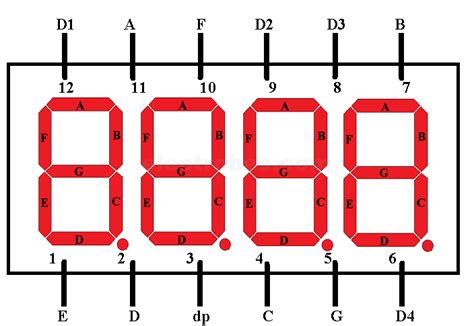 4 Digit 7 Seven Segment Display Common Anode Bcd In Pakistan