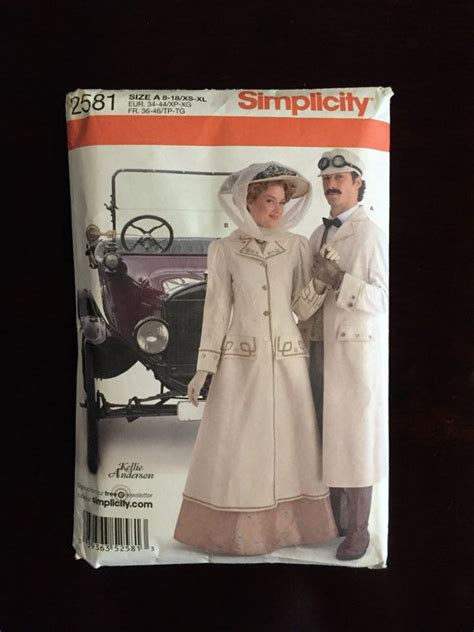 Simplicity 2581 His And Her Edwardian Era Motoring Duster Coat