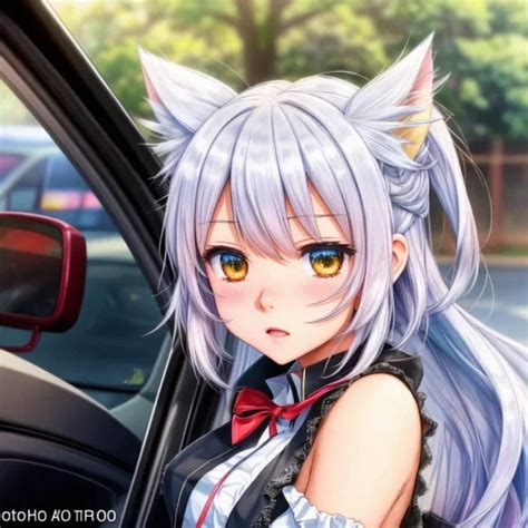 Toujou Koneko High School Dxd White Hair Golden Car Eyes Cat Ear