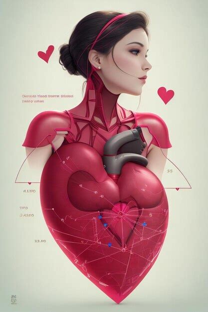 Premium AI Image Men Women Heart Diagrammatic Design