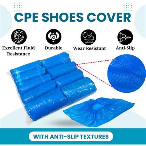 Original Cpe Shoes Cover 100pcs 2g 3g 4g Kasut Waterproof Ppe 鞋套