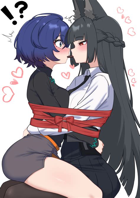 Rule 34 2girls Belle Zenless Zone Zero Blush Bondage Bound Together Breast Press Breasts