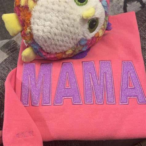 Mama Embroidery Design Applique Split For Repositional Hoop Hooping 4x4