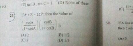 C Tan B Cdot Tan C D None Of Thesen A B Text Th Then The
