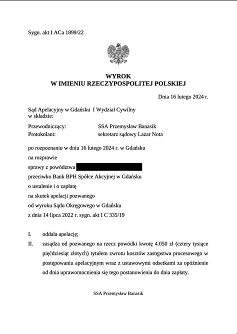 Prawomocne unieważnienie kredytu BPH SA dawne GE Money i 177 287 12