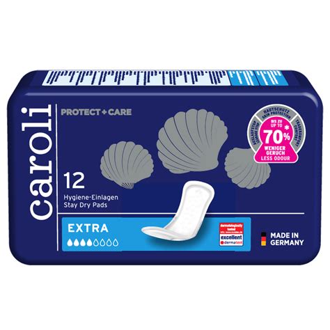 Caroli Extra Stay Dry Incontinence Pads 12 Pack Discount Medical