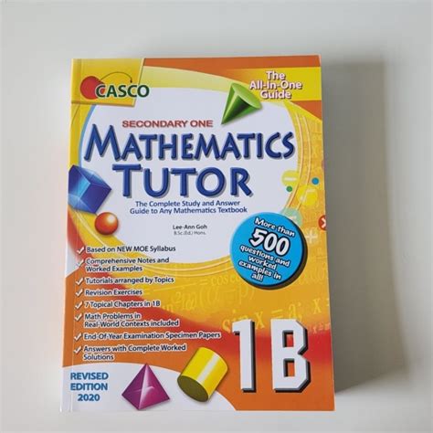หนังสือสิงคโปร์ Sec 1 Maths Mathematics Tutor 1b หนังสือคณิตศาสตร์ ตะลุยโจทย์ ภาษาอังกฤษ