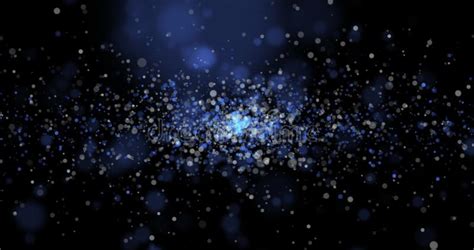 Blue Luxury Bokeh On Widely Spread Particles Floating In The Air Use Blending Mode Screen Loop