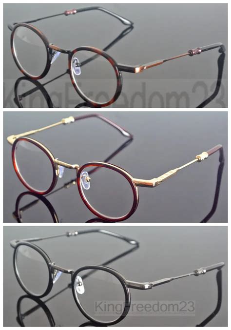 Metal Vintage Eyeglass Frame Gunmetal Glasses Retro Spectacles Full Rim