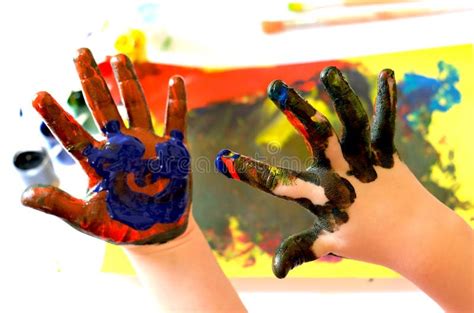 Pintura Infantil Con La Mano Del Dedo Ideas Para Dibujar Con Pinturas