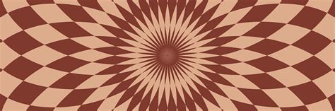 착시 현상이 있는 체크 무늬 마름모 모양의 벡터 일러스트 Op 아트 추상적 배경 긴 수평 배너 0명에 대한 스톡 벡터 아트 및