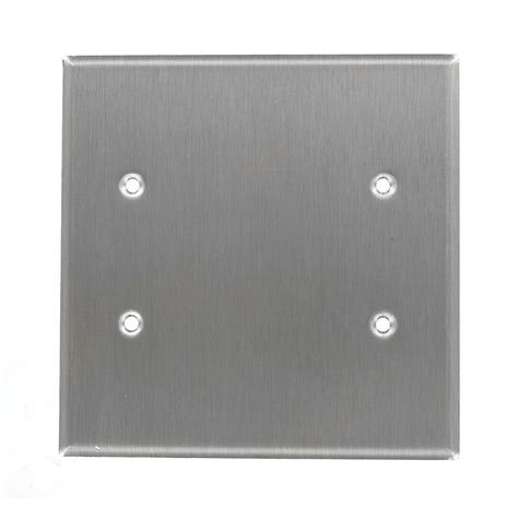 Leviton 2 Gang No Device Blank Wallplate Oversized 302 Stainless