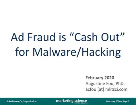 Ad Fraud Is Cash Out For Hacking Ppt