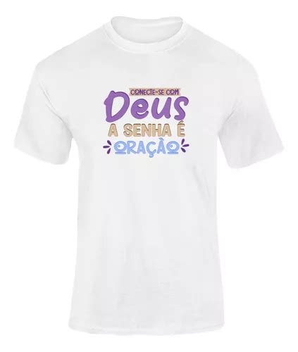Camiseta Conecte se Deus Senha Oração Frase Masculina Frete grátis