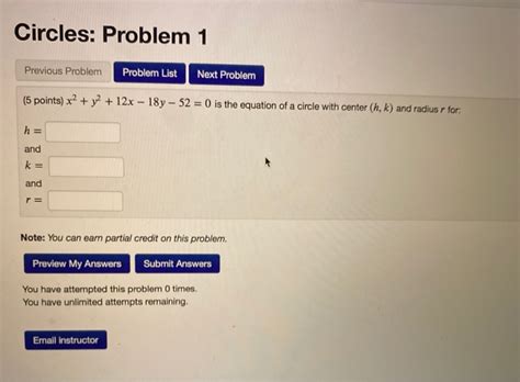 Solved Circles Problem 1 Previous Problem Problem List Next