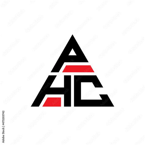 Phc Triangle Letter Logo Design With Triangle Shape Phc Triangle Logo
