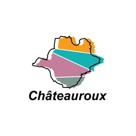Map City Of Chateauroux Vector Design Template World Map International