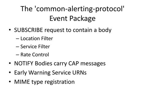 Ppt Session Initiation Protocol Sip Event Package For The Common