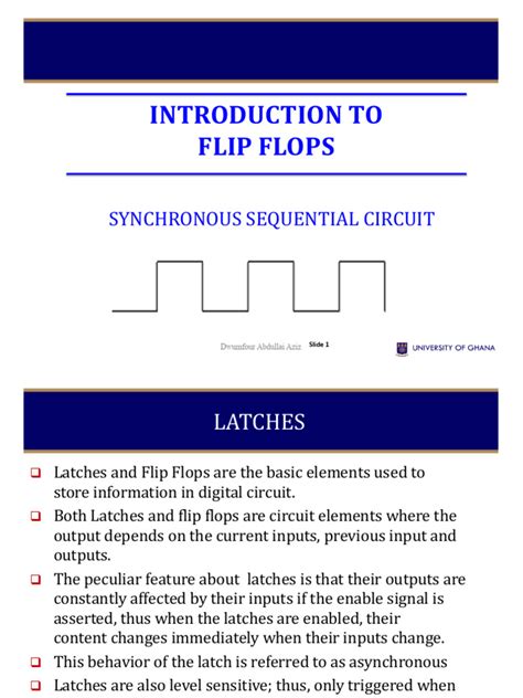Session 7 Synchronous Sequential Circuit Flip Flop Pdf Electronic Design