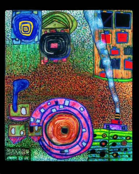 Friedensreich Hundertwasser 1979 Senegalese Promenade Mixed Media