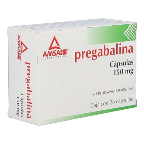 Pregabalina 150 Mg Con 28 Cápsulas Marca Amsa Vitialife