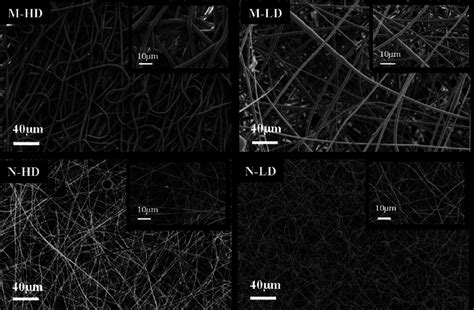 Scanning Electron Micrographs Of Electrospun Fibers Consisting Of The
