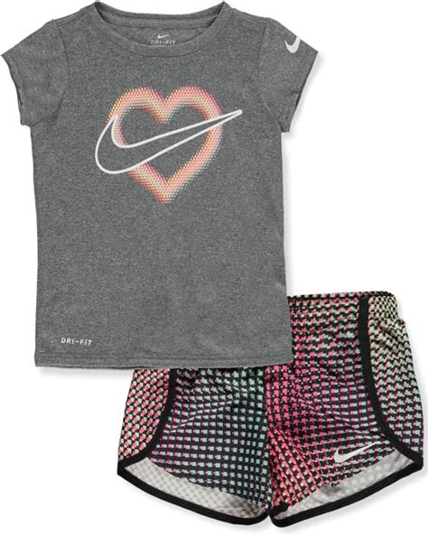 Amazon Com Nike Girls Piece Shorts Set Outfit Clothing Shoes Jewelry