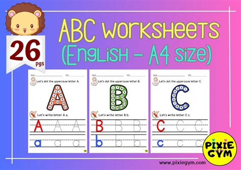 Abc Dots Worksheets Pixiegym