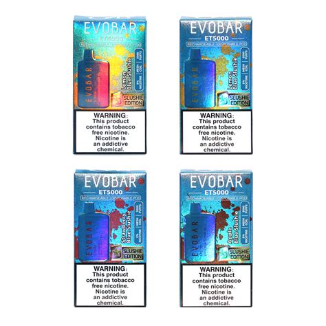 Evobar Et5000 Slushie Edition Vape Kit 5000 Puffs Ziip Stock
