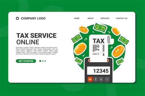 Premium Vector Tax Service Online Web Template Or Landing Page
