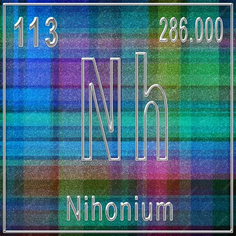 Premium Photo Nihonium Chemical Element Sign With Atomic Number And Atomic Weight
