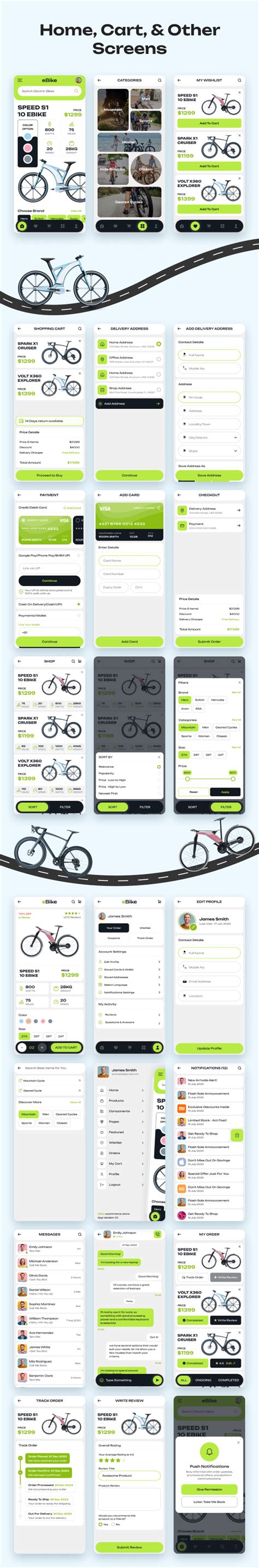 EBike React Native Expo ECommerce Mobile App Template Graphicfort