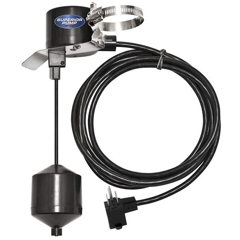 Superior Pump 92010 Vertical Float Switch Black Vertical Switch For